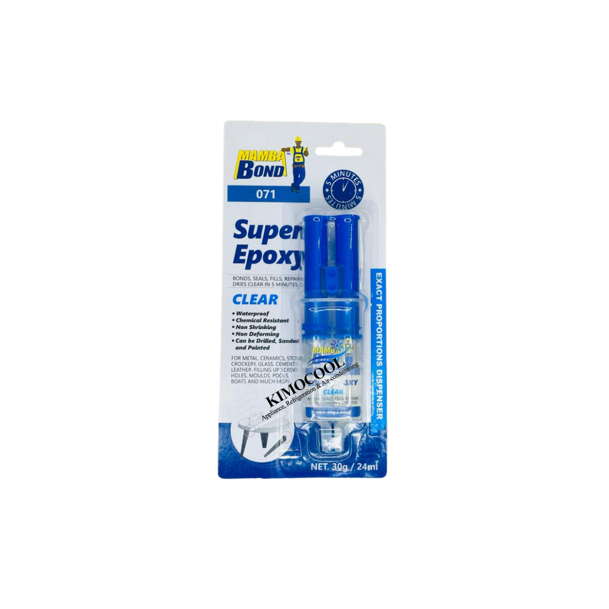 Super epoxy syringe 35g metallic grey - Kimocool